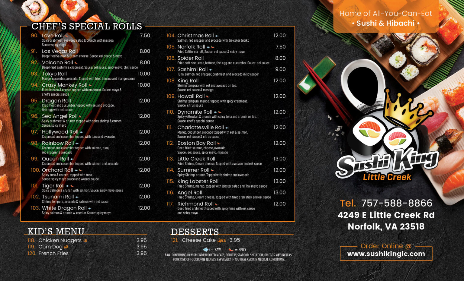 Menu – Sushi King